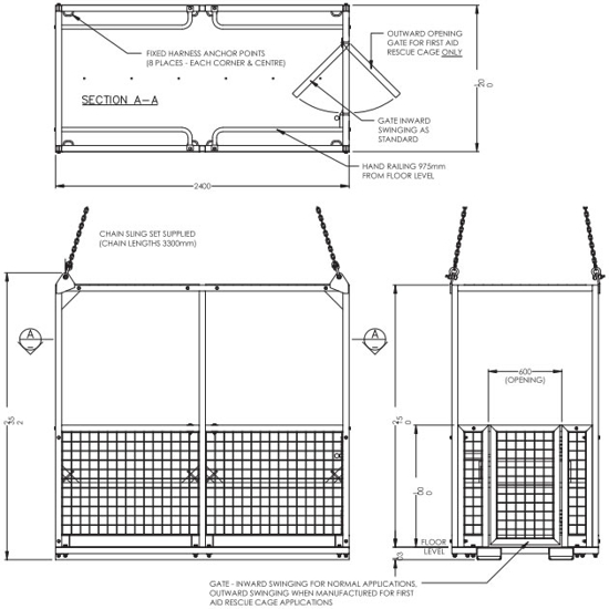 First Aid Rescue Cages 6 Man (With Roof) | Steel Cage | Steel Stillage ...